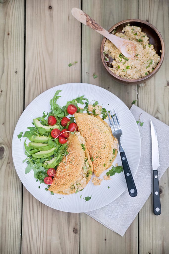 Vegan Chickpea Crepes from Cut the Sugar - Healthy Slow Cooking