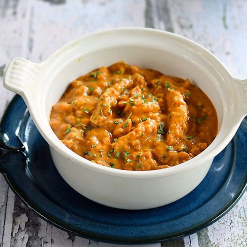 Oil-Free Vegan Butter Chicken Soy Curls -Gluten-Free | Oil-Free | No Nuts