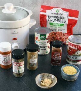 Vegan Slow Cooker Beyond Meat Chili Recipe with Beans for an Easy ...